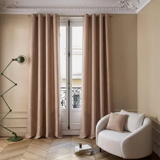 Madura Rideau Oeillets Doubl&eacute; Thermique Coconut Osier - BEIGE