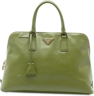 Prada Hobo Bags - Large Saffiano Lux Promenade Satchel - Gr. unisize - in Gr&uuml;n - f&uuml;r Damen