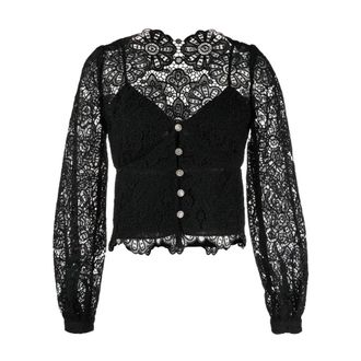 Self Portrait Schwarzer Maxi-Strickrock - - Blouses & Shirts - Damen - Schwarzk - 2XS