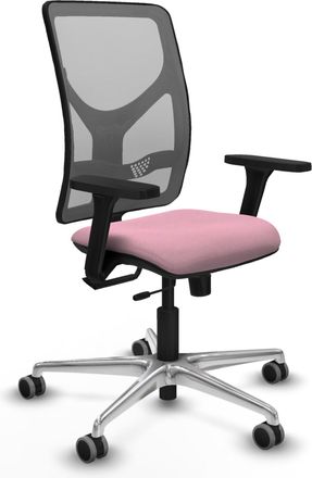 Piqueras y Crespo Computerstuhl Rosa mit 3D-Armlehnen, h&ouml;henverstellbare Lendenwirbelst&uuml;tze, ausgestattet mit Syncro/Traslack und Schneideschaum, mit Rollen 65 mm, Park