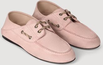 Sandro Mocassins bateau en cuir su&egrave;de