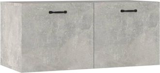 vidaXL Vidaxl - Armoire murale gris béton 80x36,5x35 cm bois dingénierie