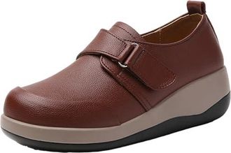 Generic Chaussures compens&eacute;es pour femme - Confortables - Couleur unie - Bout rond - &Eacute;l&eacute;gantes - Respirantes et d&eacute;contract&eacute;es - Chaussures de course &agrave; pied - 