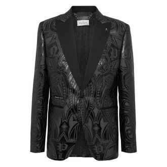 Philipp Plein Homme, Vestes, Noir, Taille: L Jacquard Lord Fit Blazer
