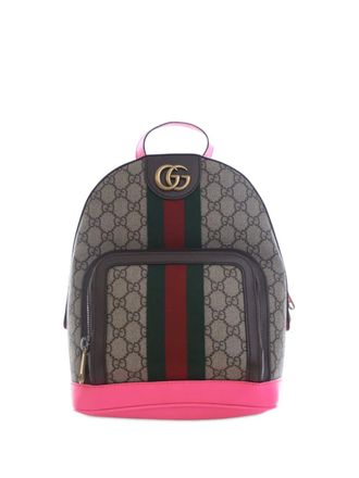 Gucci petit sac &agrave; dos Ophidia &agrave; motif GG Supreme (2016-2024) - Marron