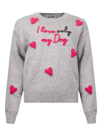 MC2 Saint Barth pull &agrave; d&eacute;tail de coeur - Gris