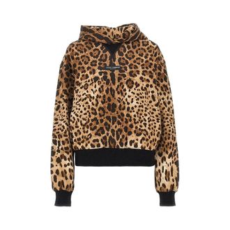 Dolce & Gabbana Leo-print hoodie Woman 42