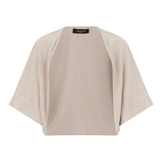 Fabiana Filippi Femme, Vestes, Beige, Taille: 42 FR Cape &Eacute;l&eacute;gante et Polyvalente