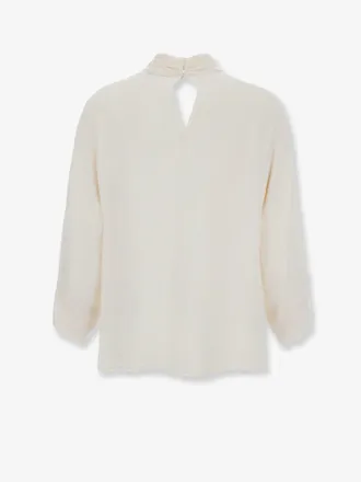 Elisabetta Franchi Womens Shirt With Contrasting Detail Viscose White