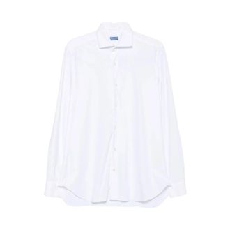 Barba Hemd mit gebogenem Saum - - Shirts - Herren - Wei&szlig; - 4XL