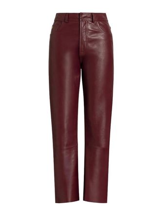 Alberta Ferretti Lederhose - Braun