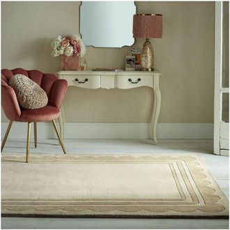 Flair Rugs Tapis laine moderne courtes mèches Lois Naturel 120x170
