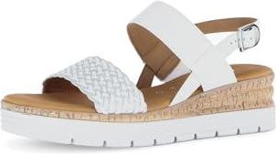 Gabor Sandales à lanières pour femme, Blanc argenté 51, 41 EU