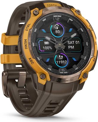 Garmin Instinct Crossover AMOLED Bronze/Sunburst Herrenuhr 010-03398-01