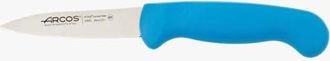 Arcos K&uuml;chenmesser Edelstahl Nitrum - Obst und Gem&uuml;se Sch&auml;len - 80 mm Klinge - Polypropylen Griff Blau - Serie 2900