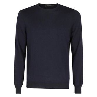 Tagliatore Rundhals-Pullover - - Knitwear - Herren - Blau - 3XL