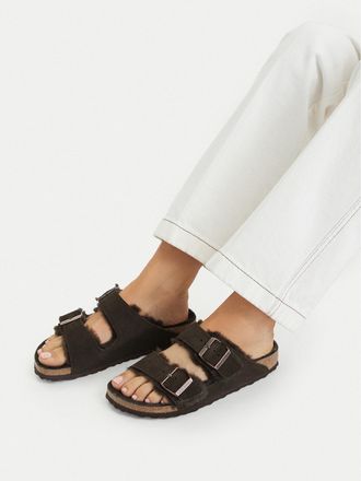 Birkenstock Pantoletten Birkenstock Arizona Shearling 1020528 Braun