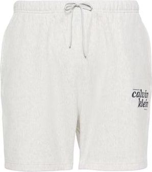 Calvin Klein Short &agrave; logo brod&eacute; en coton m&eacute;lang&eacute;