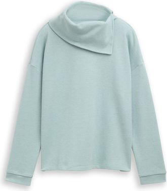 Tom Tailor Damen 1049038 Sweatshirt, 39067-White Moss Melange, 50
