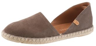 Verbenas Espadrille VERBENAS, Damen, Gr. 40, grau, Veloursleder, unifarben, Schuhe Espadrille, Strandschuh, Sommerschuh, Loafer aus Veloursleder