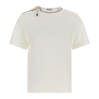 Burberry Femme, Tops, Blanc, Taille: 42 FR T-shirt Frankie Bow
