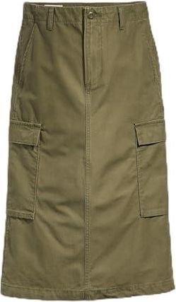 Levi's Jupe Cargo Midi Skirt Greens, Vert Olive, 24 Femme
