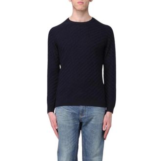 Emporio Armani Rundhals-Strickware - - Knitwear - Herren - Blau - XL