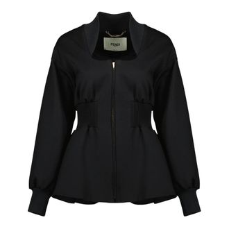 Fendi Damen, Jacken, Schwarzk, 2XSGr&ouml;&szlig;e