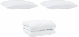 vidaXL Winterbettdecke 3 pcs Weiß 200 x 200 cm Mikrofaser Vidaxl