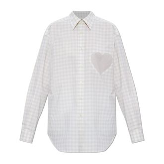 Moschino Plaid Pattern Shirt - - Blouses & Shirts - Damen - Wei&szlig; - S