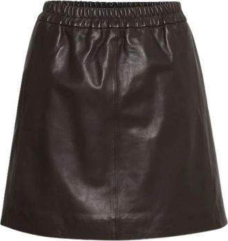Inwear Americano Lederrock - - Skirts - Damen - Braun - XL