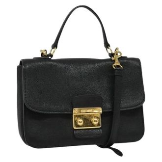 Miu Miu Pre-owned Cuir sacs-main - Femme - Pre-owned - Noir - Taille: ONE Size