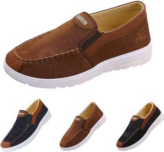 Generic Chaussures de loisirs pour hommes sportives : chaussures de sport &agrave; enfiler chaussures de jogging baskets orthop&eacute;diques respirantes chaussures dext&eacute;ri