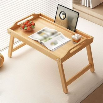 Generic Tisch F&uuml;R Bett, Laptop Tisch F&uuml;R Sofa Mit Hohlgriffen Und Erh&ouml;Htem Rand, Klappbar, Doppelt Befestigt Mit Zapfen Und Schrauben