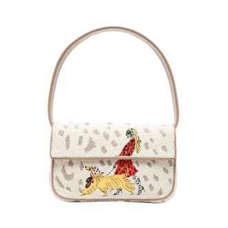 Staud Staud - Tommy Beaded Bag - Femme - Sacs - Beige - Taille: ONE Size