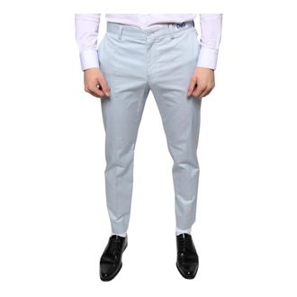 Dolce & Gabbana Hellblaue Skinny Baumwollmischung Anzughose - - Trousers - Herren - Blau - M