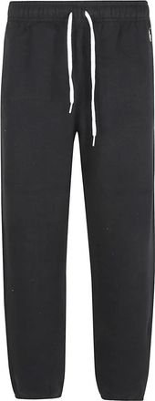Polo Ralph Lauren Femme, Pantalons, Noir, Taille: 38 FR Joggers en molleton athlétiques avec poney brodé