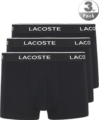 Lacoste Herren Trunks schwarz Baumwolle & Mix unifarben