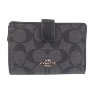 Coach Pre-owned Signature Leder PVC Geldb&ouml;rse - - Pre-owned - Damen - Grau - ONE SIZE
