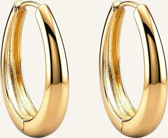 Pompidou Creolen Divine Oval Hoops By Glambou gold