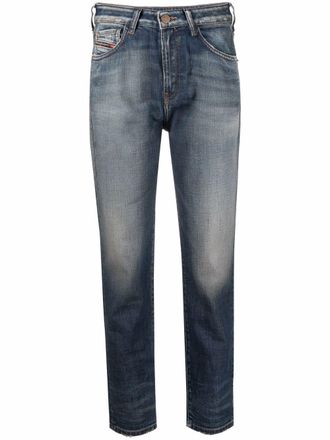 Diesel Halbhohe Skinny-Jeans - Blau