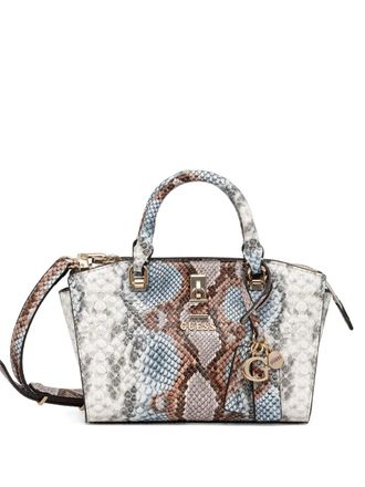 Guess Co snake-effect charm tote bag - Tons neutres