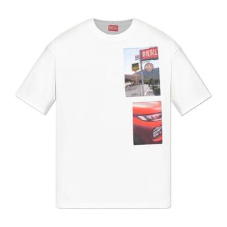 Diesel Homme, Tops, Blanc, Taille: 2XL T-shirt T-Boxt-T3