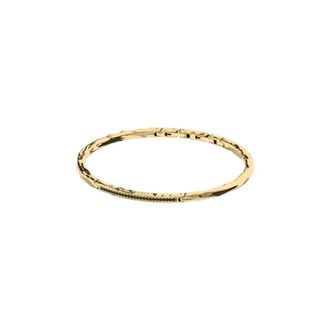 John Richmond Steifer Armreif mit geh&auml;mmertem Finish und leuchtenden Details - - Accessories - Damen - Gelb - ONE SIZE