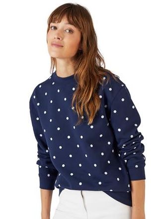 Damart Sweat-Shirt en Molleton Femme Bleu Imprim&eacute; Taille 42/44