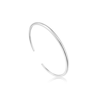 Ania Haie offener Damen Armreif LUXE MINIMALISM Luxe Cuff aus 925 Sterling Silber, Federringverschluss, Durchmesser: 35,4 mm, inkl. Geschenkverpackung