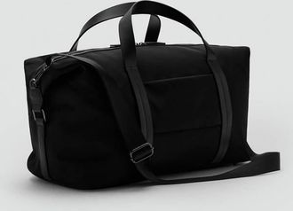 Mango Sac bowling combin&eacute; cuir noir - Homme - Taille unique - MANGO MAN