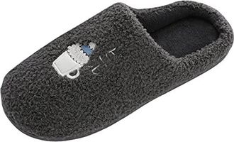 Generic Pantoufles dhiver en peluche pour homme et femme - En peluche douce - Chaudes - En mousse &agrave; m&eacute;moire de forme - L&eacute;g&egrave;res et confortables - En coton l&eacute;ge