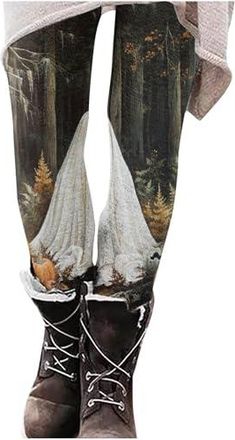 Generic Legging tendance d&eacute;contract&eacute; pour femme - Imprim&eacute; taille haute - Pantalon de pyjama mignon, rose, XXL