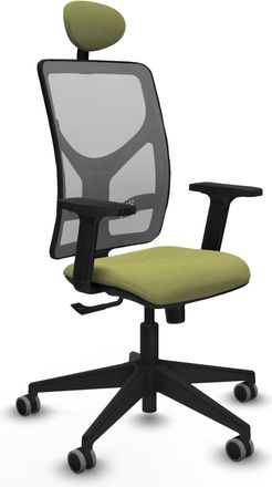 Piqueras y Crespo Stuhl mit Lendenwirbelst&uuml;tze, mit 2D-Armlehnen und festem Kopfteil, ausgestattet mit 3 Positionen und Schneideschaum, mit Rollen von 65 mm, Parkett, G